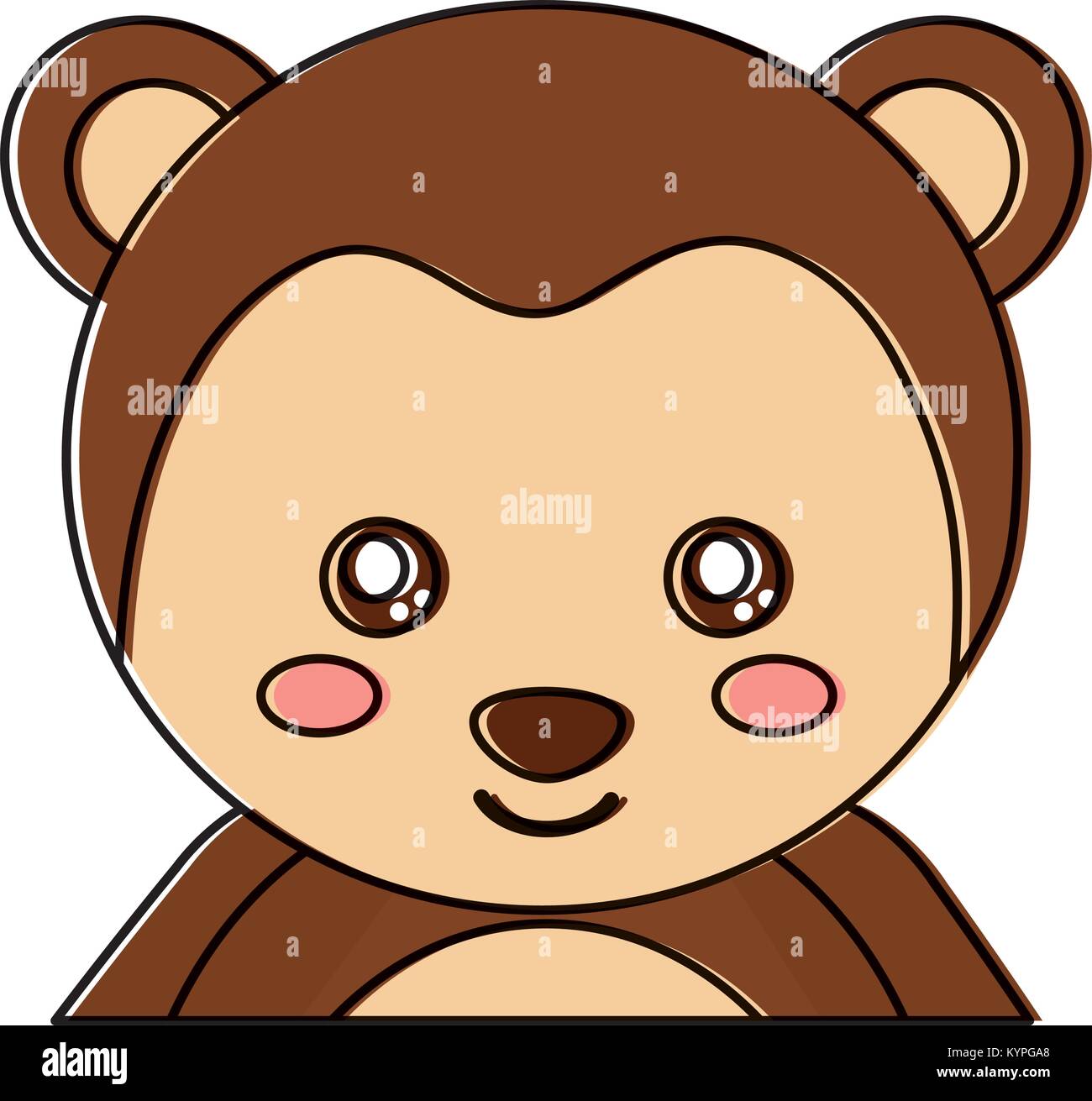 Cute portrait Affe Tier Baby Stock-Vektorgrafik - Alamy