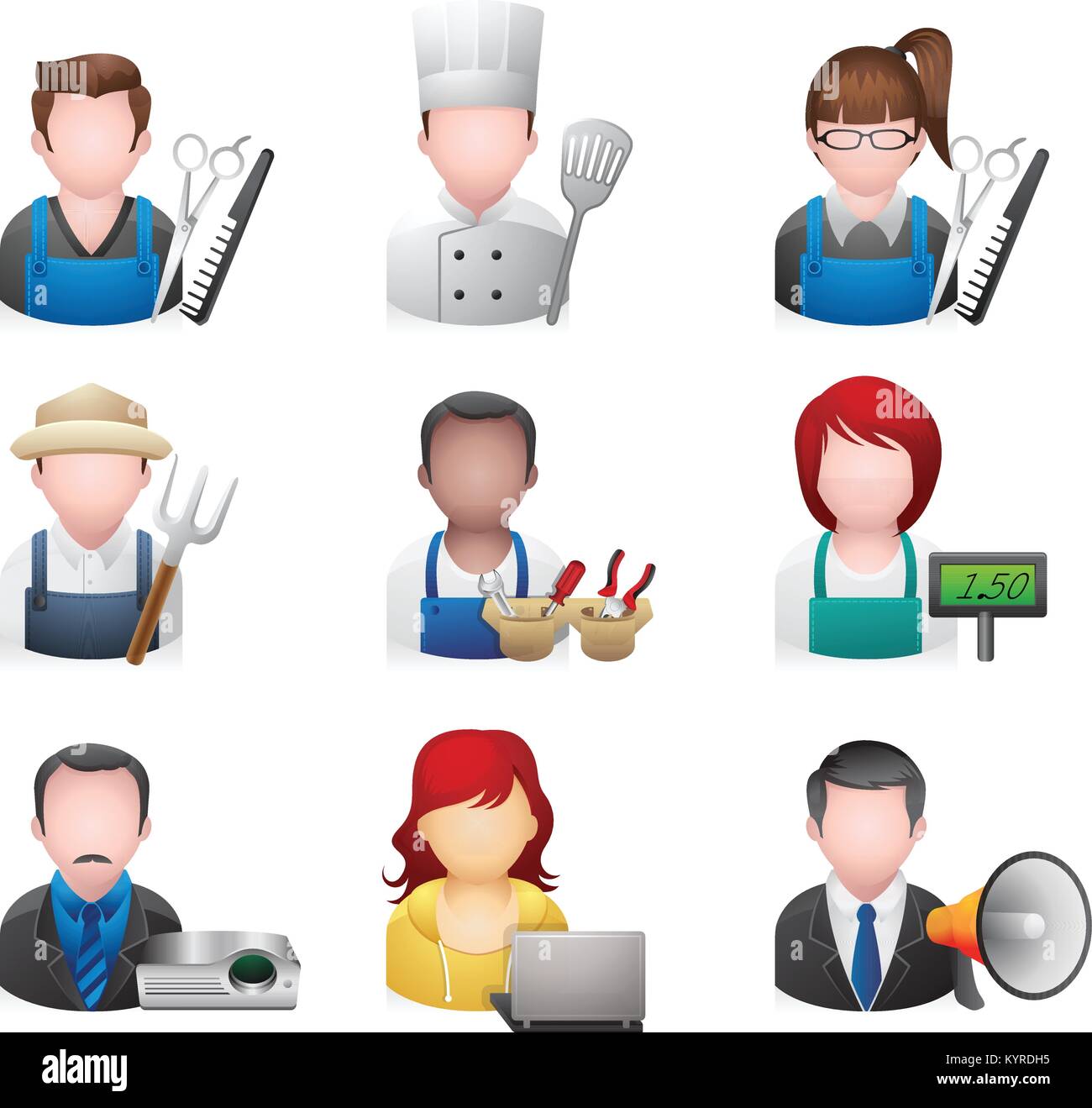 Piktogramm menschen, berufe -Fotos und -Bildmaterial in hoher Auflösung ...