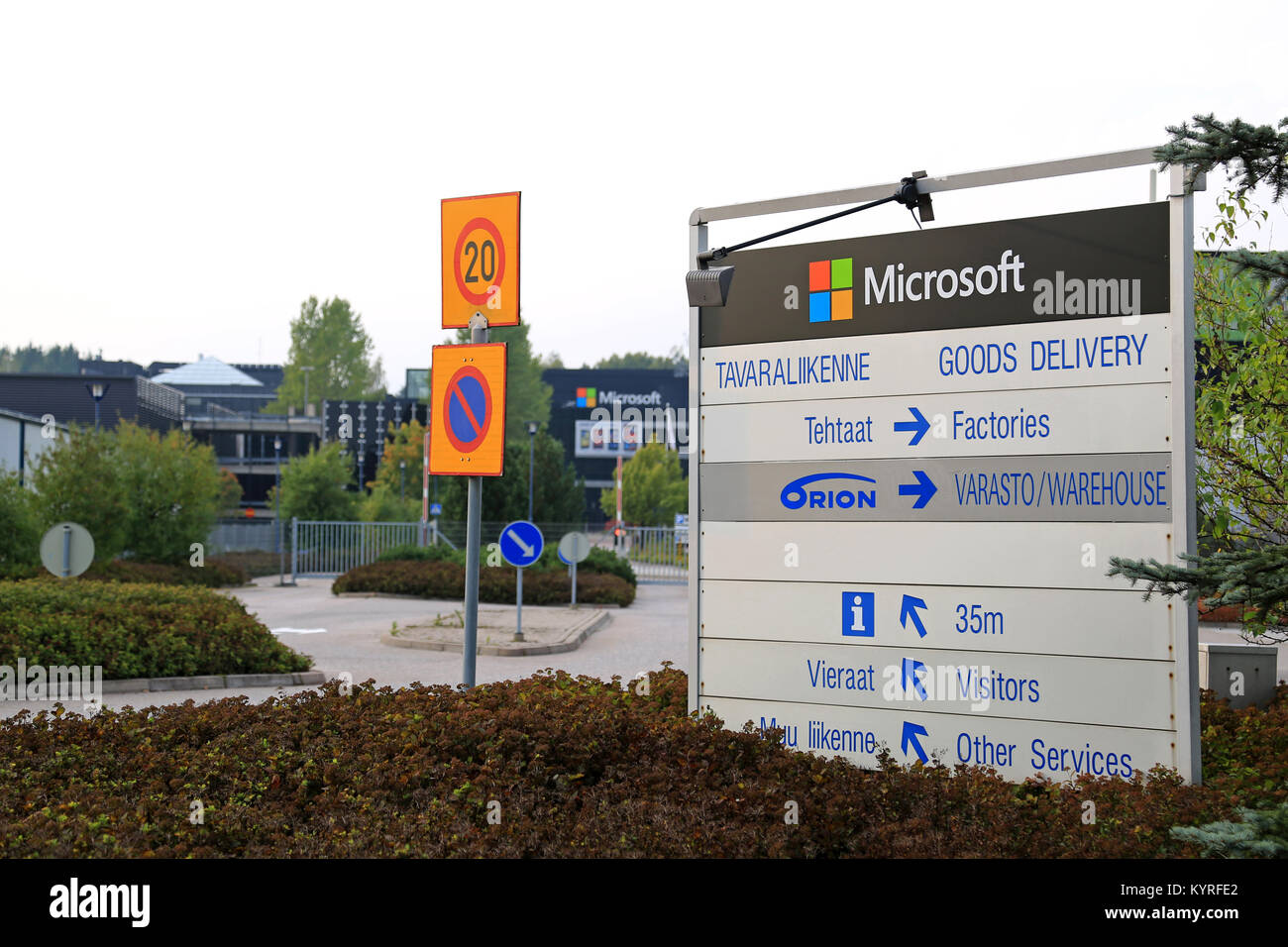 SALO, Finnland - 21 September 2014: Eintrag Microsoft Gebäude in Salo ...