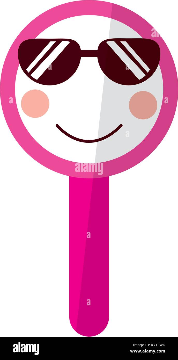 Kawaii süß lustig Lupe Stock-Vektorgrafik - Alamy