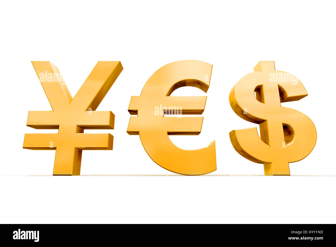 Simboli di valute di rendering 3d Ausgeschnittene Stockfotos und ...