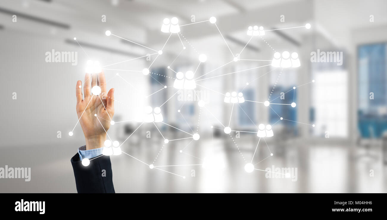 Moderne drahtlose Technologien für Unternehmen und Menschen auf der ...