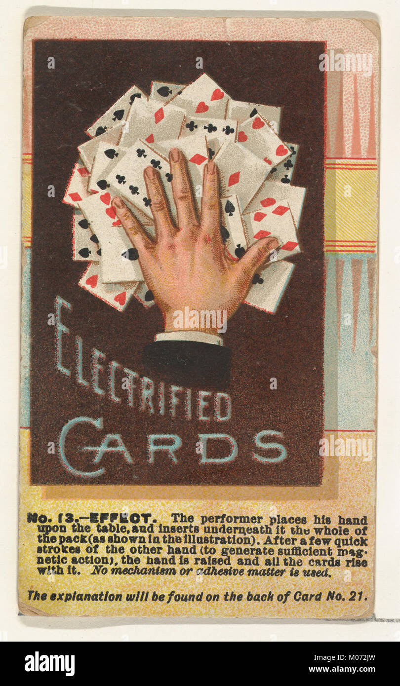 Nummer 13, elektrifizierte Karten, von den Tricks mit Karten Serie ...