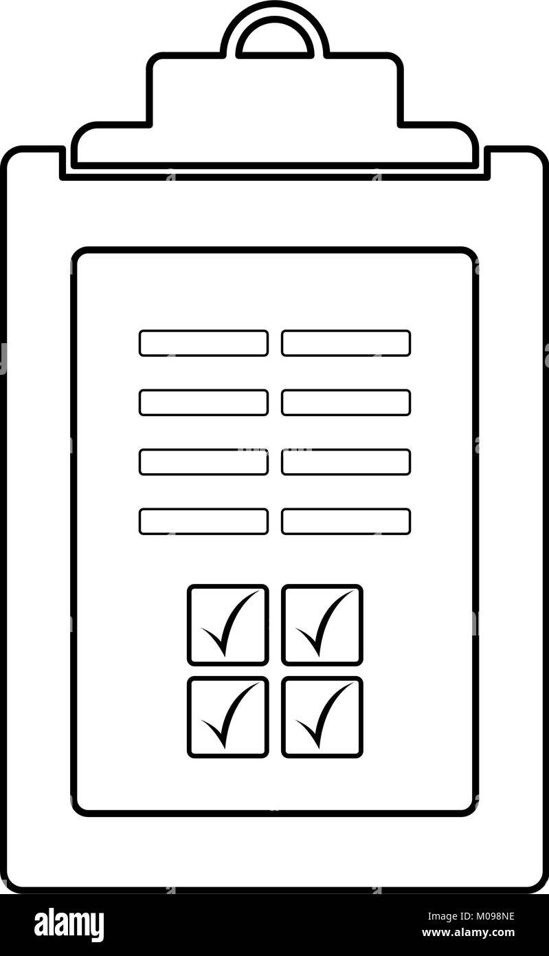 Check list outline Schwarzweiß-Stockfotos und -bilder - Seite 3 - Alamy