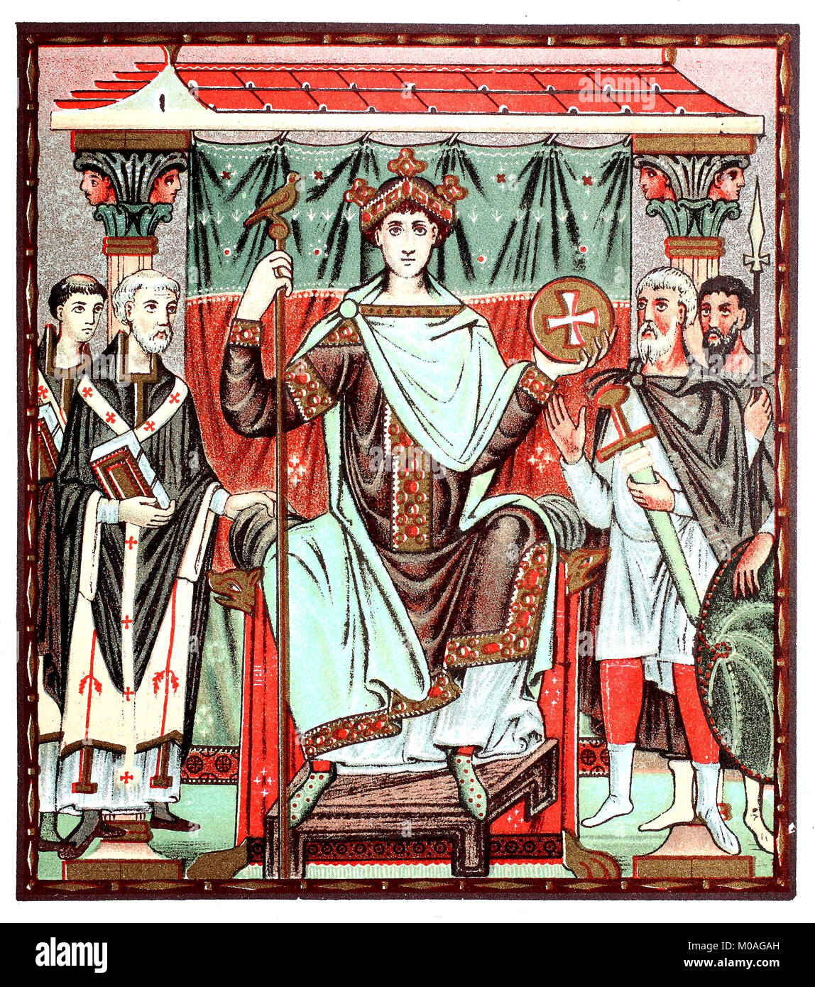 Hommage an den Kaiser, Otto III. aus dem Hause der Ottonen war von 983 ...