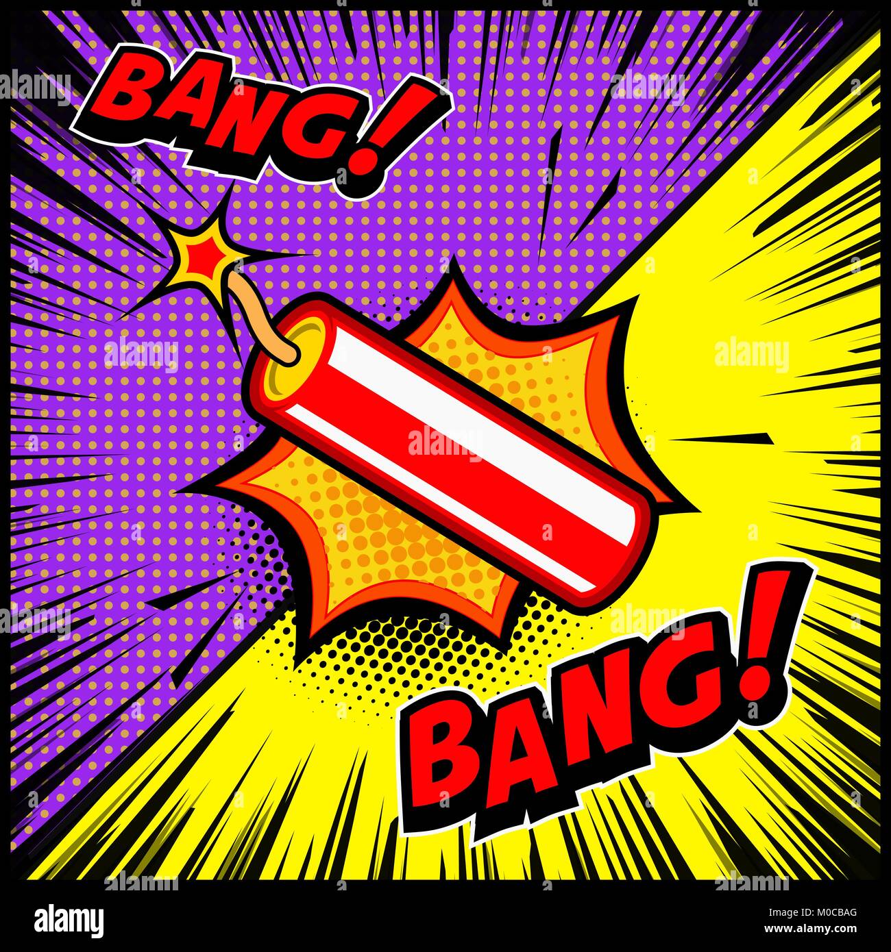 Comic Stil Dynamit explosion Abbildung. Design Element für Poster ...