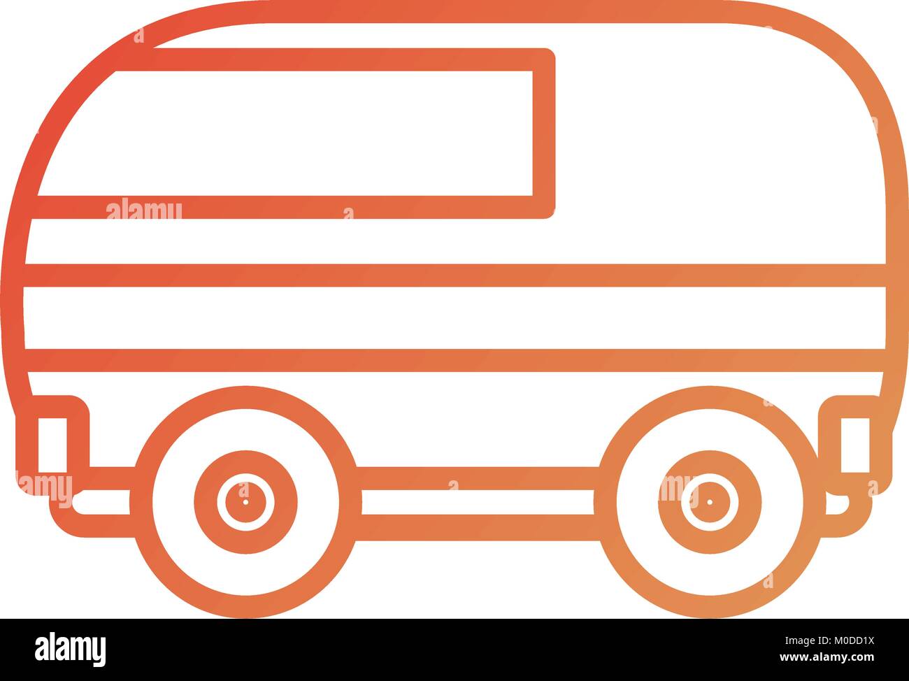 Hippie Bus Vector Illustration Stock-Vektorgrafik - Alamy