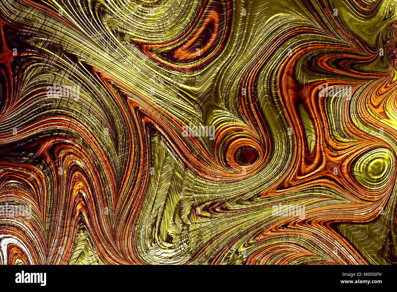 Goldene relief Textur - computer-generierten Bildes. Fraktal Kunst ...