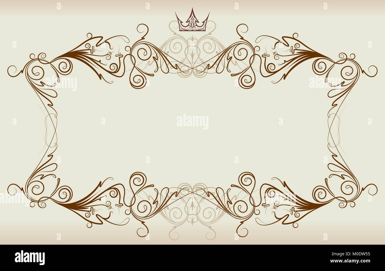 Vintage Frame mit Krone Stock-Vektorgrafik - Alamy