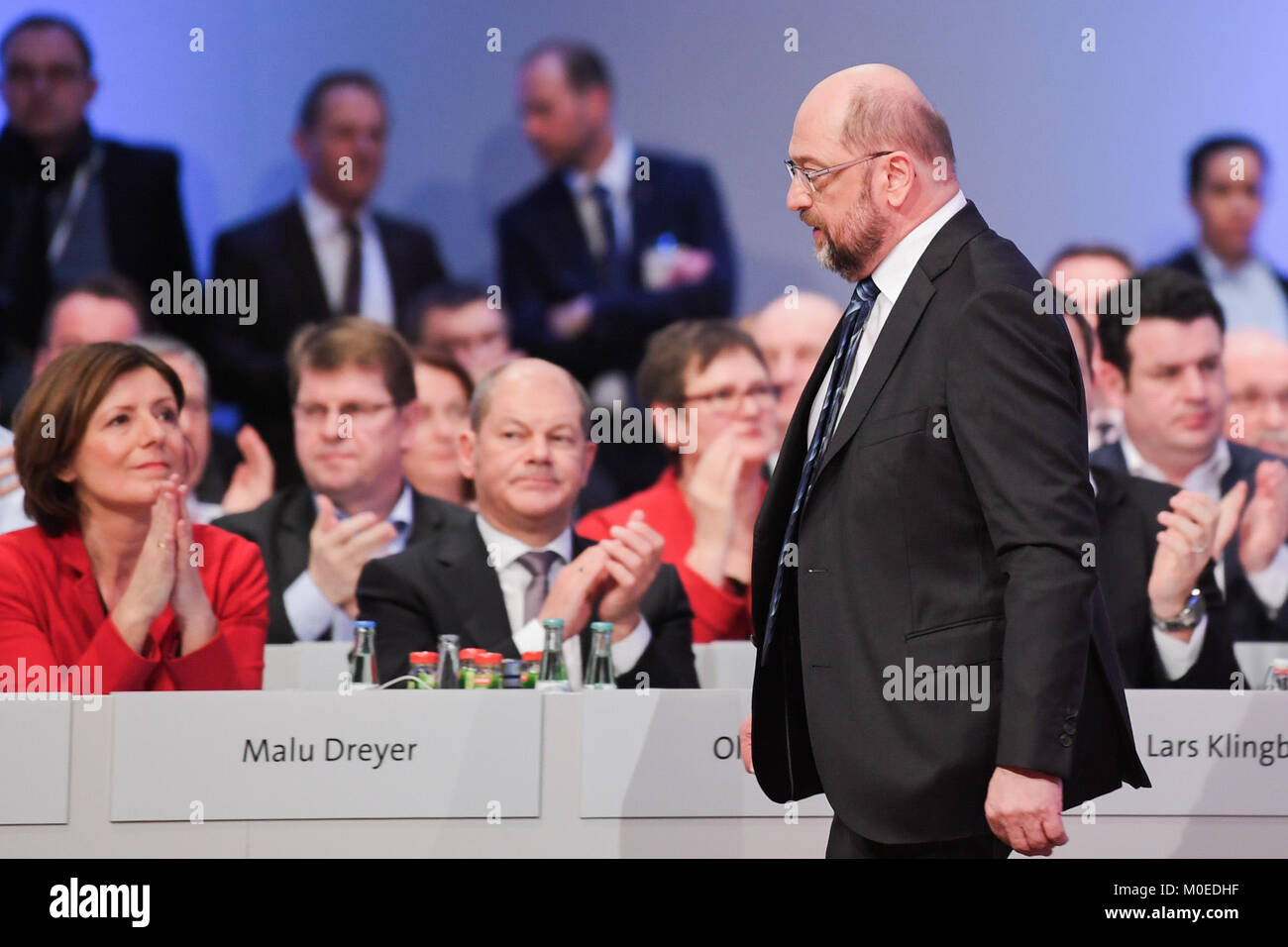 Bonn, Deutschland. 21 Jan, 2018. Der SPD-Vorsitzende Martin Schulz ...