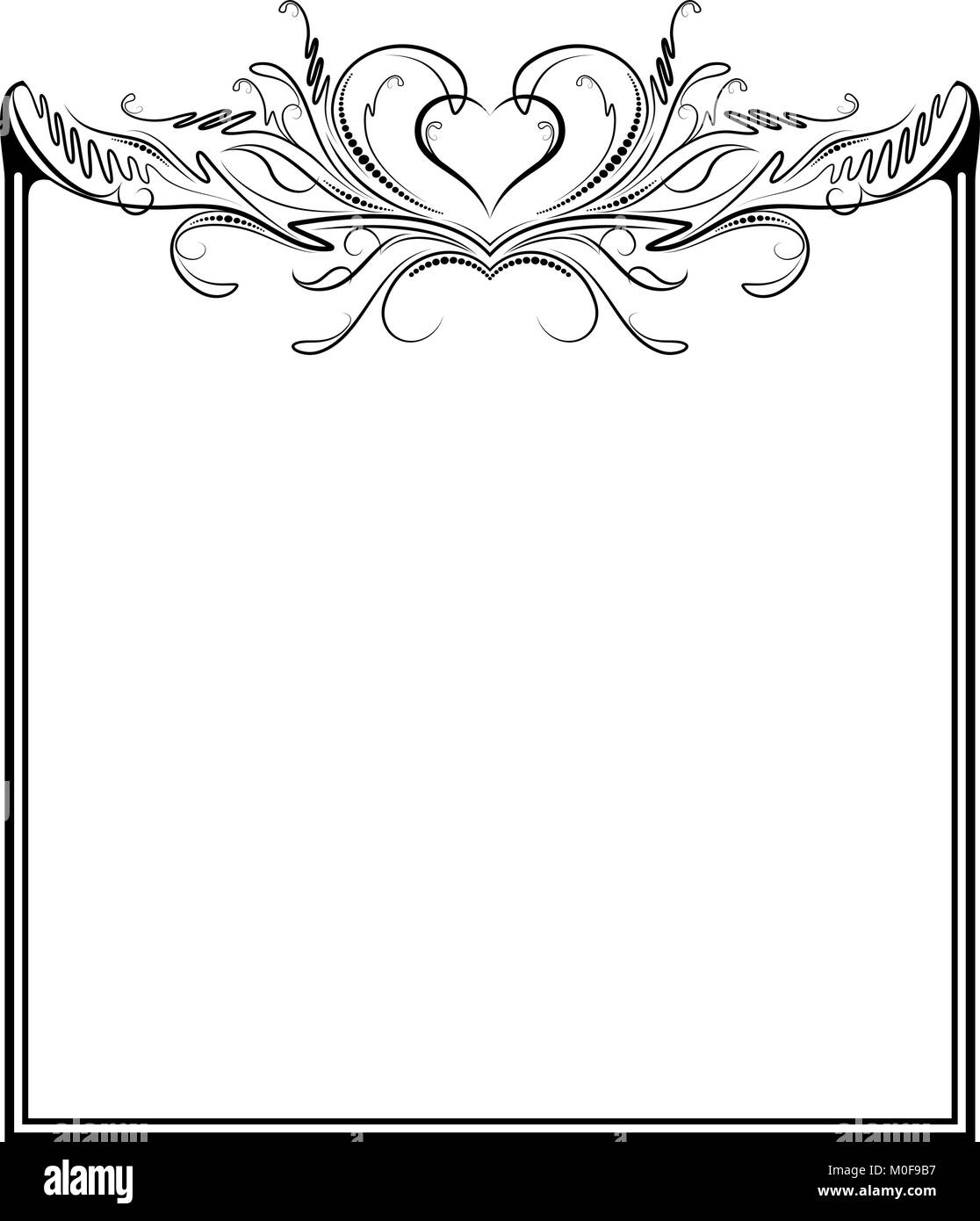 Verzierten rahmen clipart Schwarzweiß-Stockfotos und -bilder - Alamy