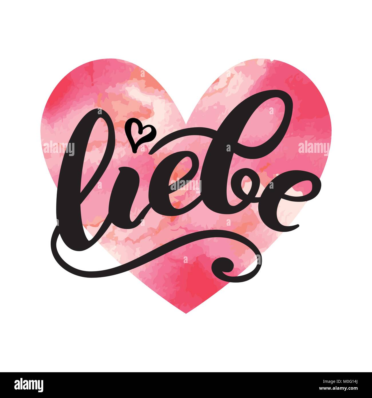 Liebe - Liebe in deutscher Sprache. Happy Valentines Day card ...