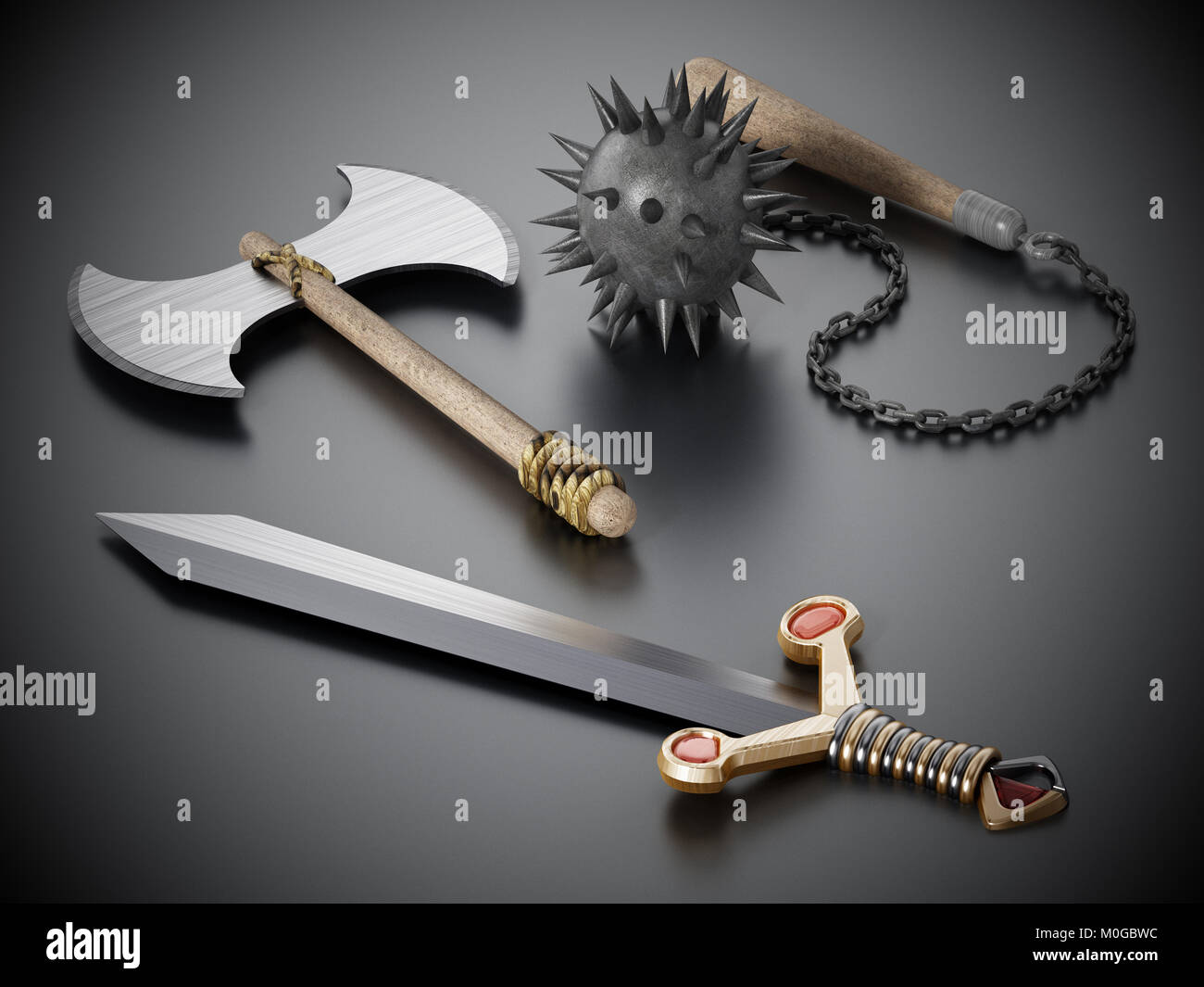 Mittelalterliche illustration von waffen -Fotos und -Bildmaterial in ...