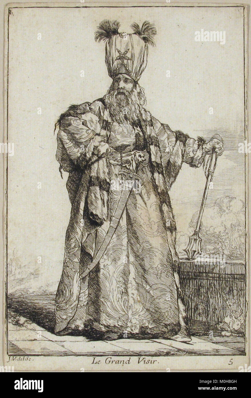 Le Grand Visir (das Grand Vizir), aus der Serie "Caravane du Sultan à ...
