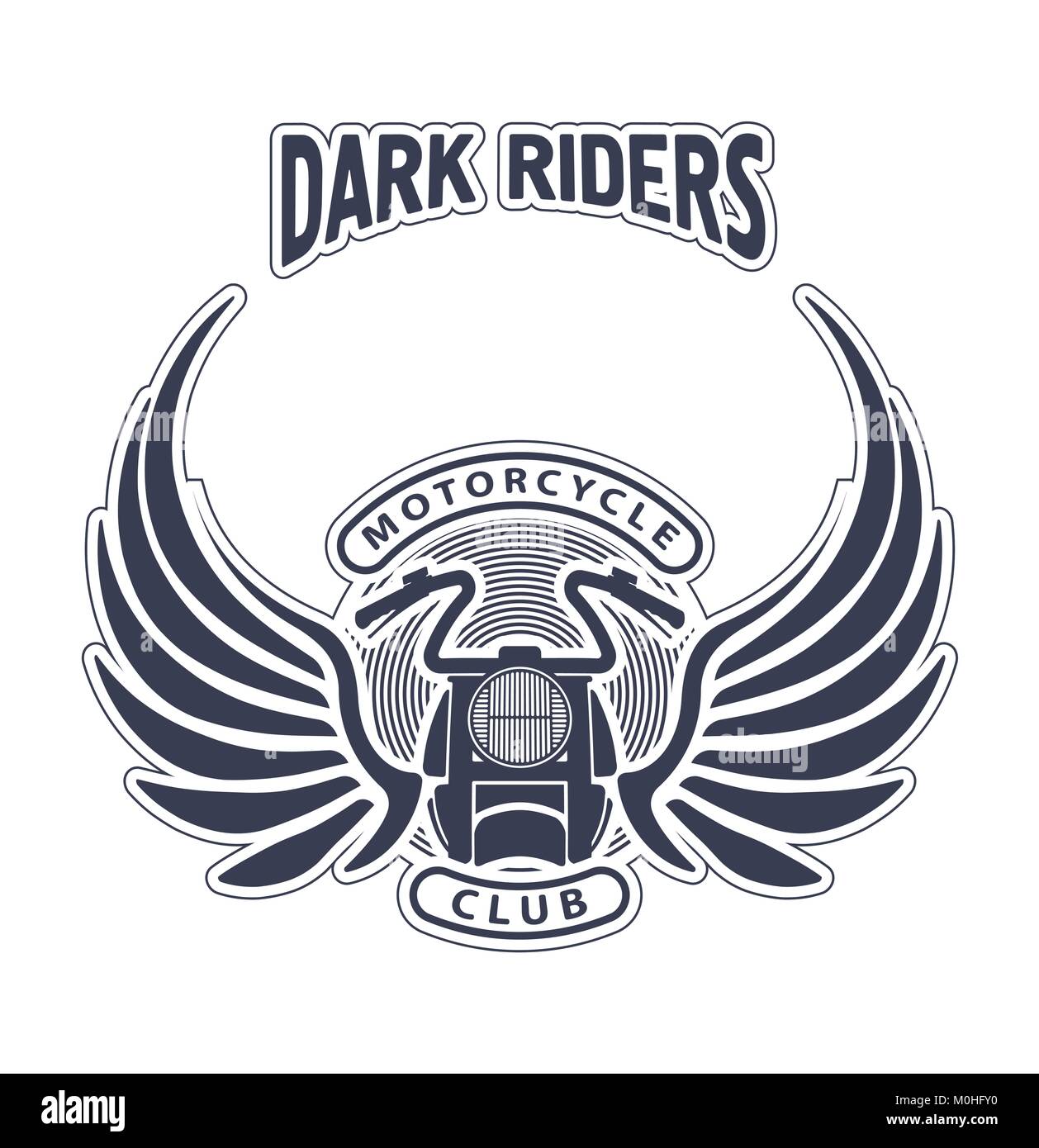 Dark riders Motorcycle Club Design für Emblem oder Logo Stock ...