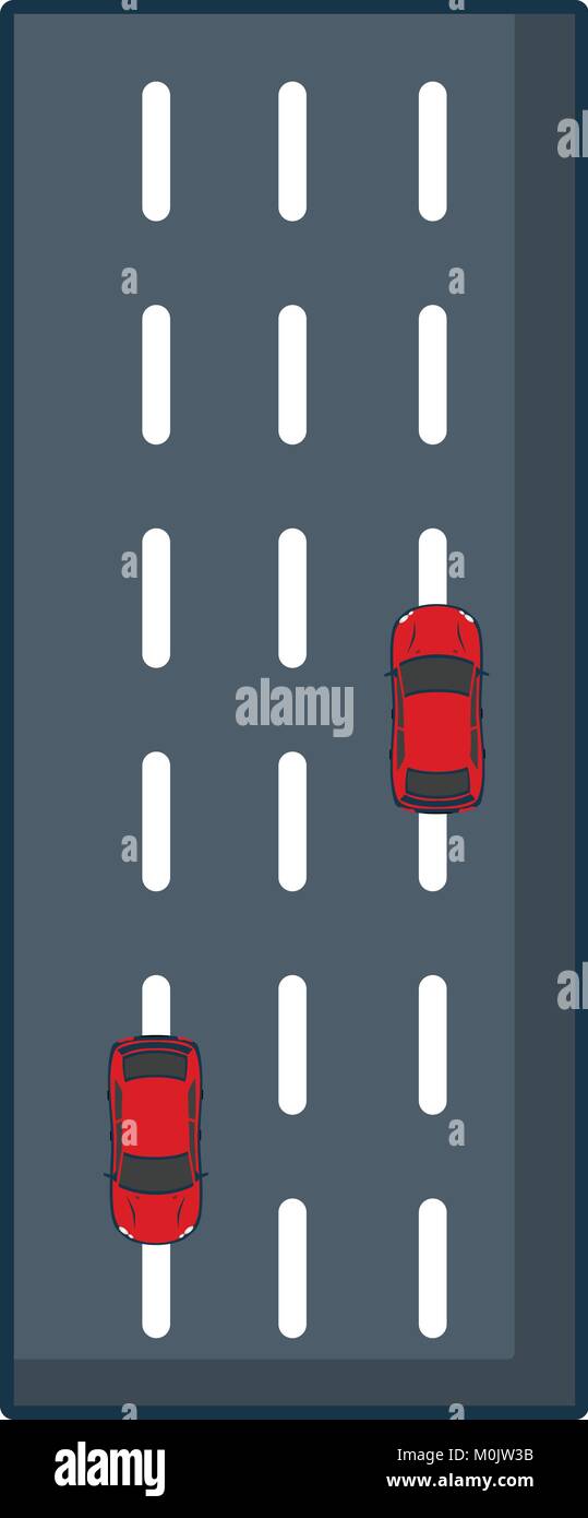 Autobahn Symbol, Cartoon Stil Stock-Vektorgrafik - Alamy