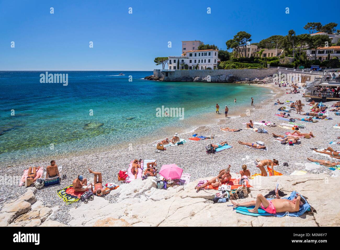 Frankreich, Bouches-du-Rhone, Cassis, die Bucht von Cassis im Angesicht ...