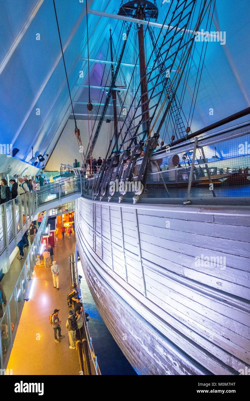 Norwegen, Oslo, Halbinsel Bygdoy, Fram Museum (Frammuseet), Boot ...