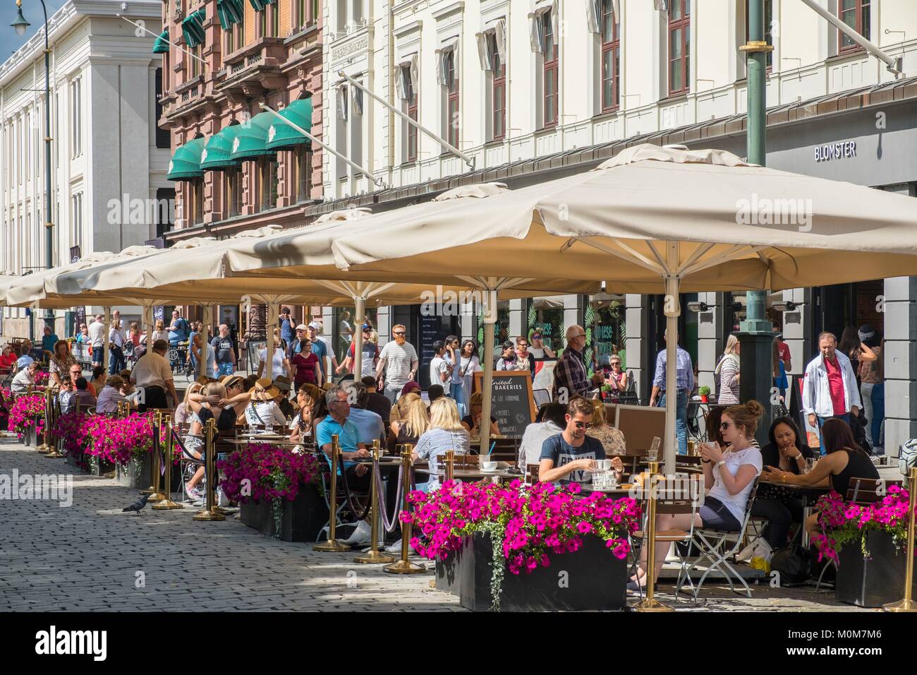 Norwegen, Oslo, Karl Jonas Gate Avenue, Einkaufsstraße mit vielen ...