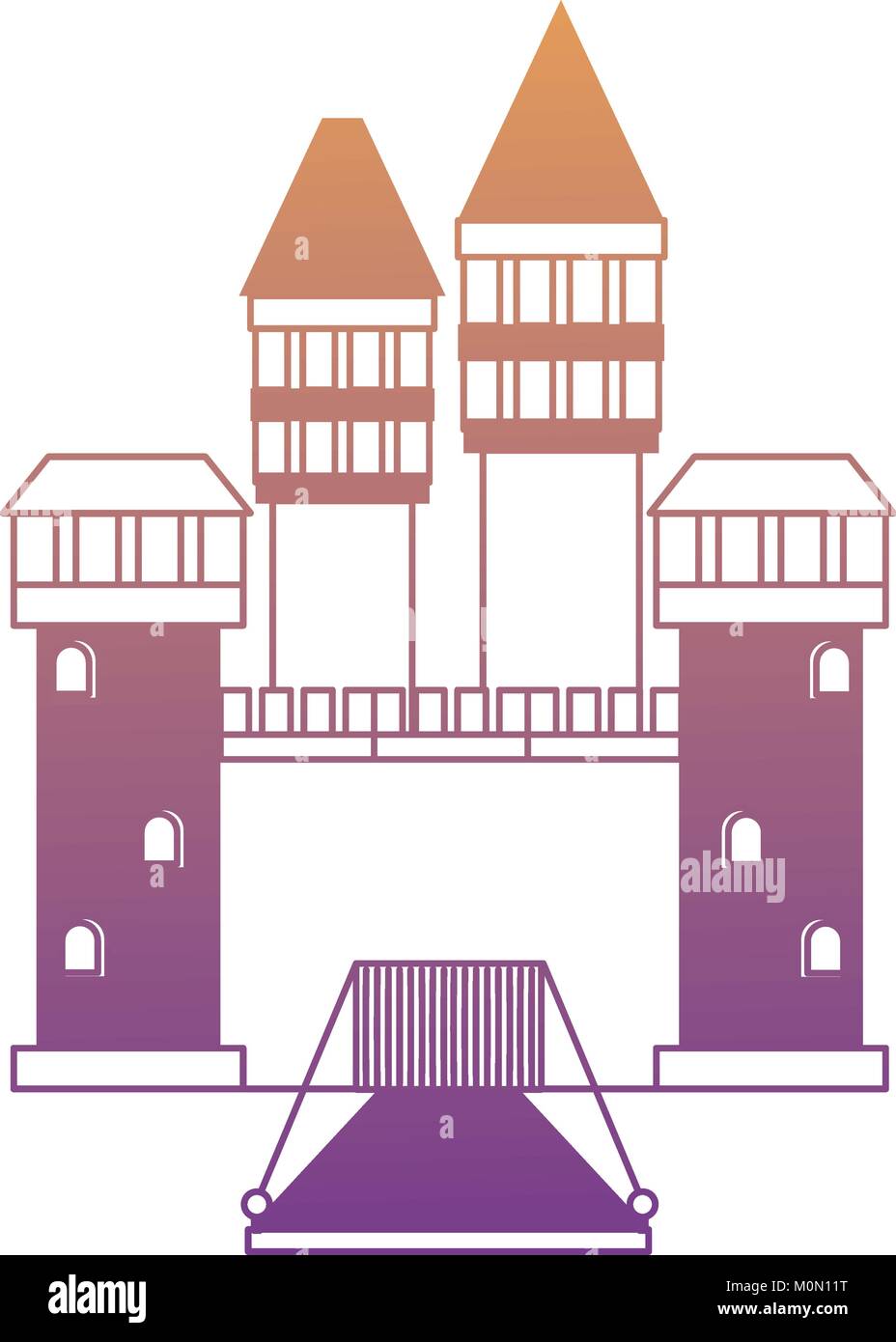 Mittelalterliche mauern Stock-Vektorgrafiken kaufen - Alamy