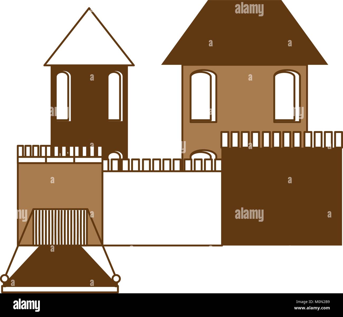 Mittelalterliche Burg Symbol Stock-Vektorgrafik - Alamy