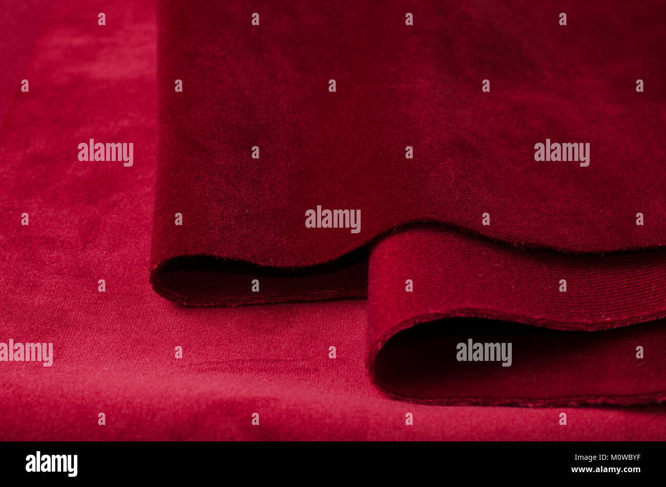 Helles Rot Velours Textil- probe. Fabric Textur Hintergrund ...