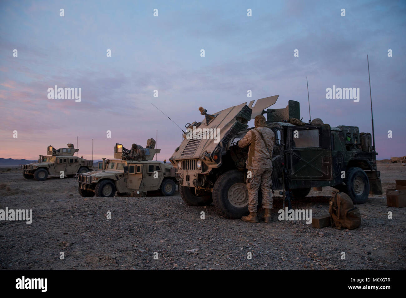 Us-Marines zu 2 Low Altitude Air Defence (LAAD) Bataillon Wartung der ...