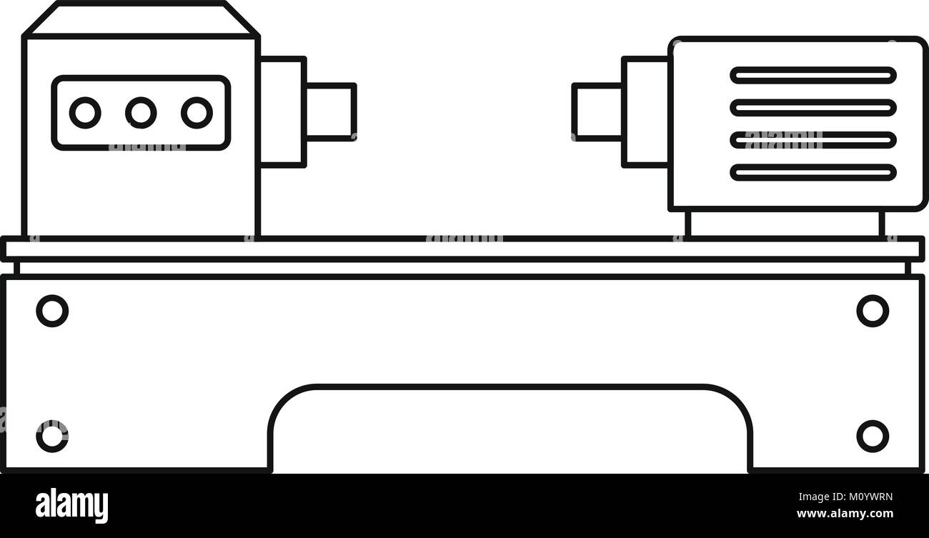 Lathe machine Symbol, outline Style Stock-Vektorgrafik - Alamy