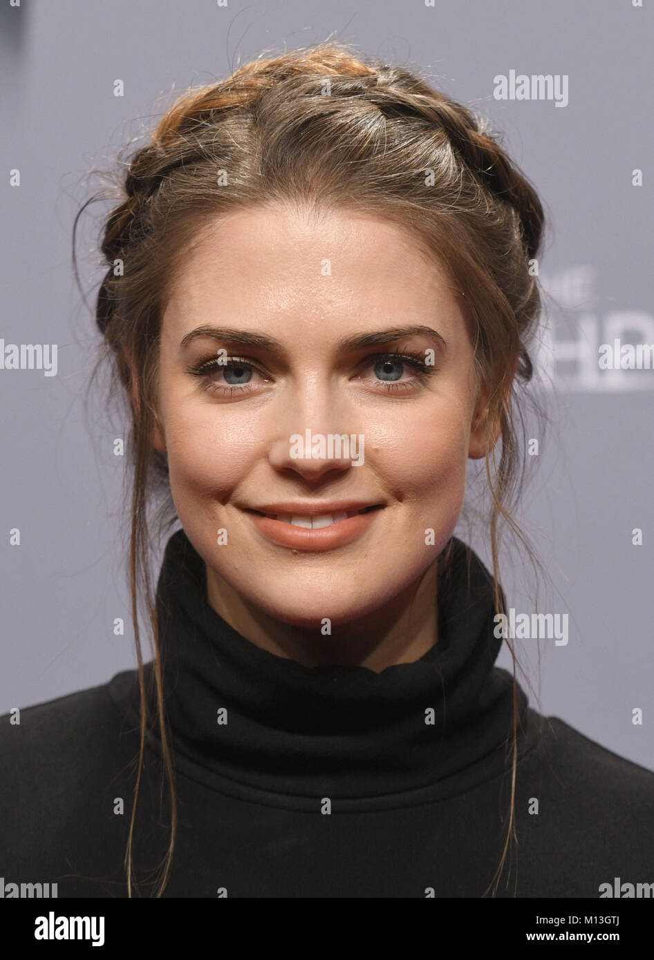 Köln, Deutschland. 26 Jan, 2018. Die Schauspielerin Laura Berlin kommt für die 19 deutschen ...