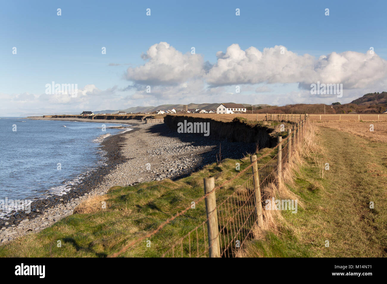 Die Wales Coast Path. Malerische Ansicht des Wales Coast Path Route in ...