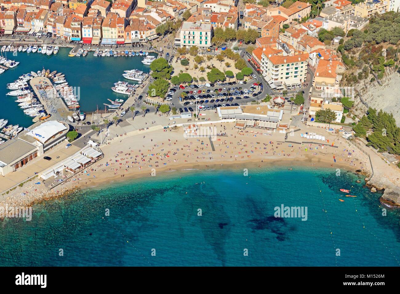Frankreich, Bouches-du-Rhone, Cassis, Anse de la Grande Mer, der Hafen ...