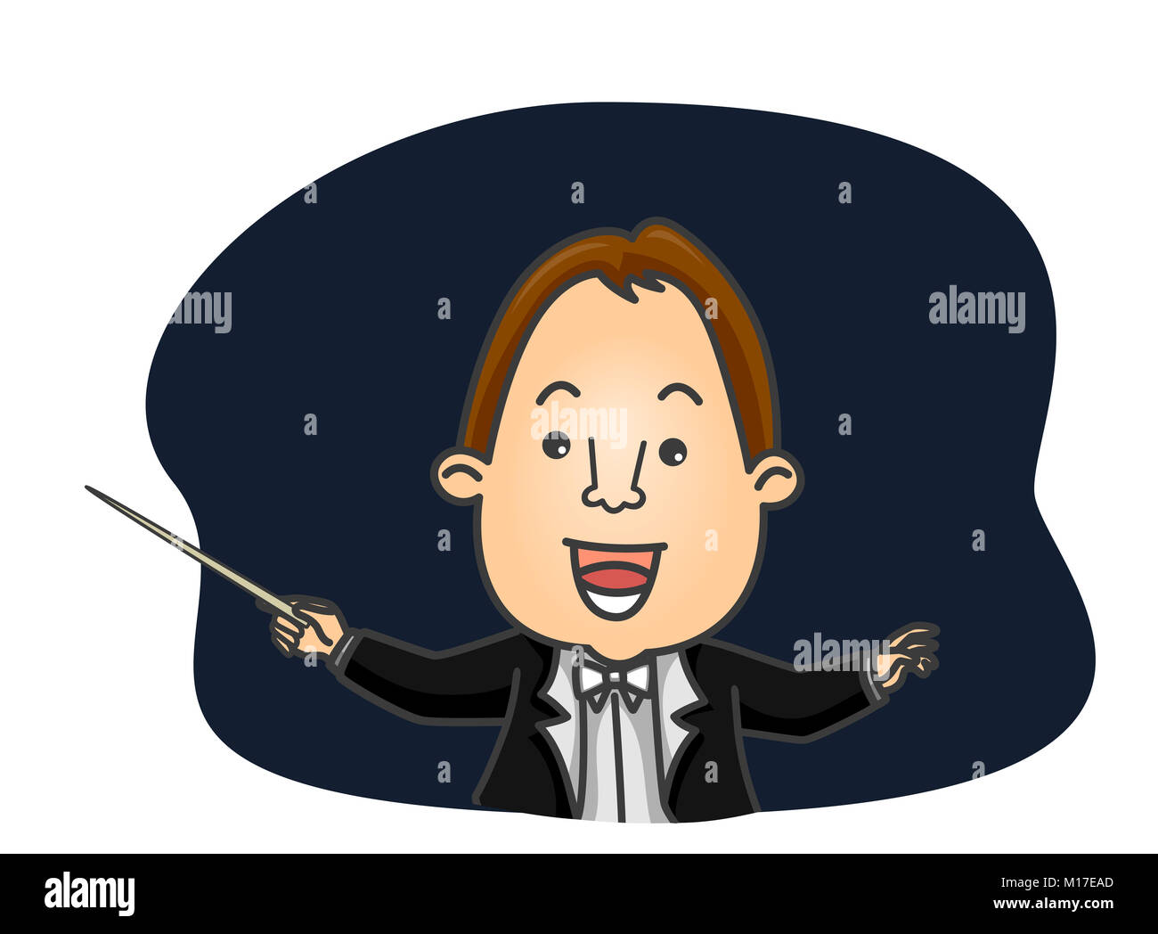 Abbildung mit einem männlichen Orchester Dirigent Wegbeschreibungen Mit ...