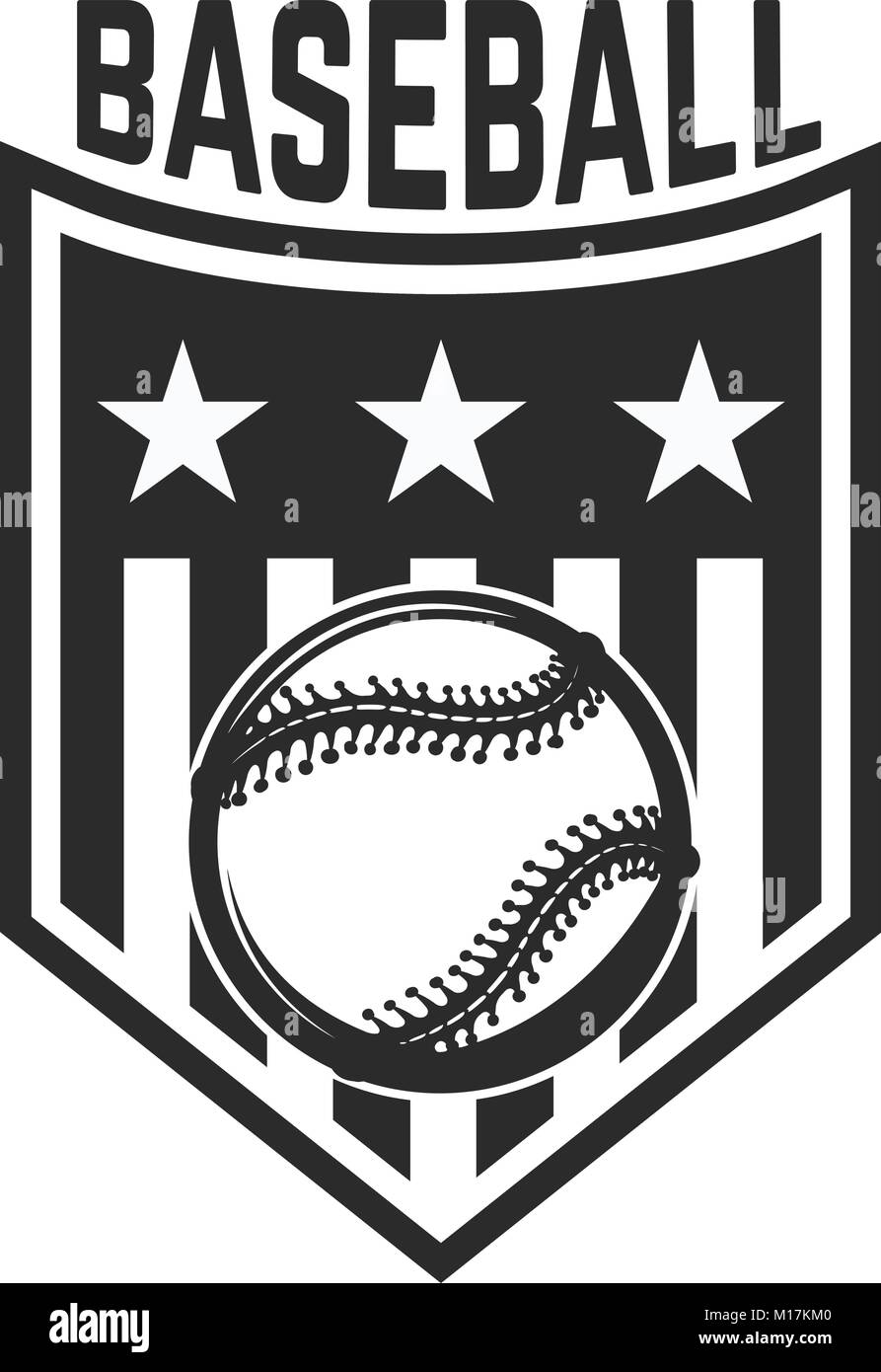 Emblem mit baseball ball. Design Element für Logo, Label, Emblem ...