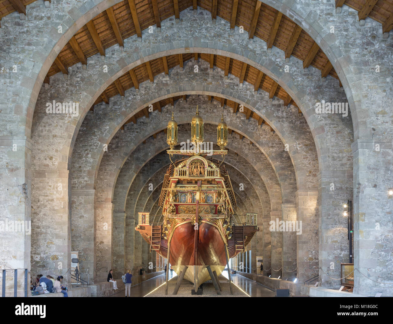 Nachbau eines rudern Galeere aus dem 16. Jahrhundert, Maritime Museum ...