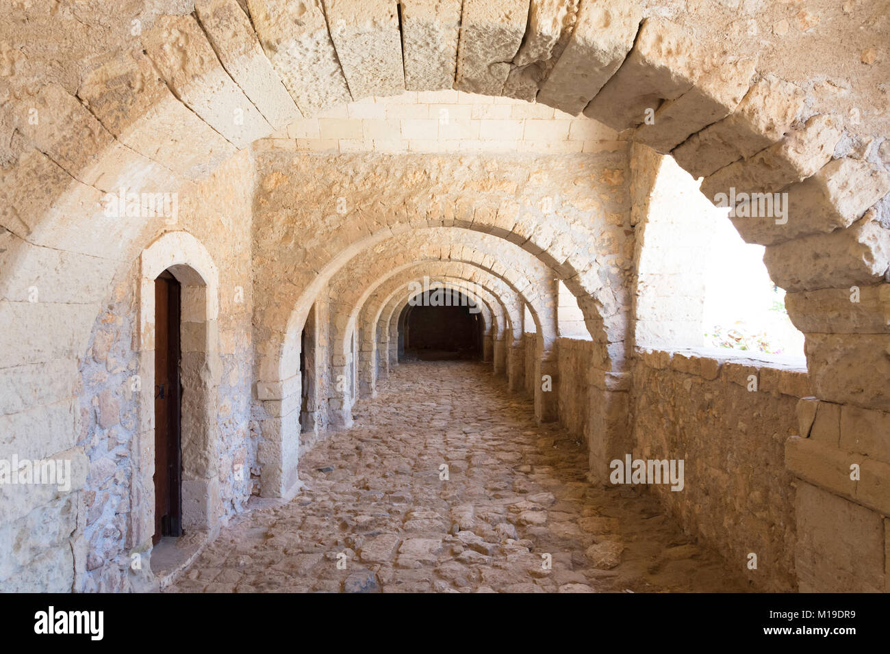 Das Kloster im 16. Jahrhundert Heiliges Kloster Arkadi, in der Nähe von ...