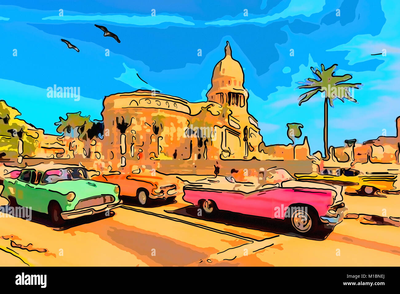 Comic auto urlaub -Fotos und -Bildmaterial in hoher Auflösung – Alamy