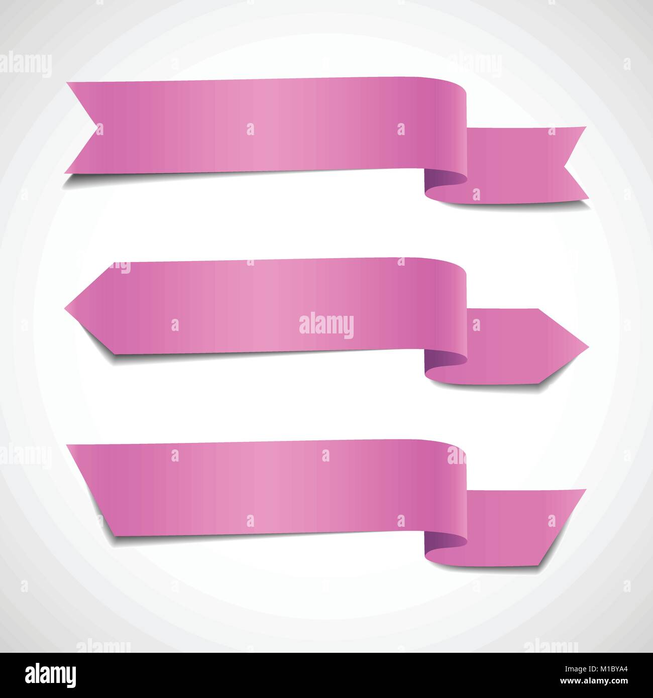 Rosa Pfeil Banner einstellen Stock-Vektorgrafik - Alamy