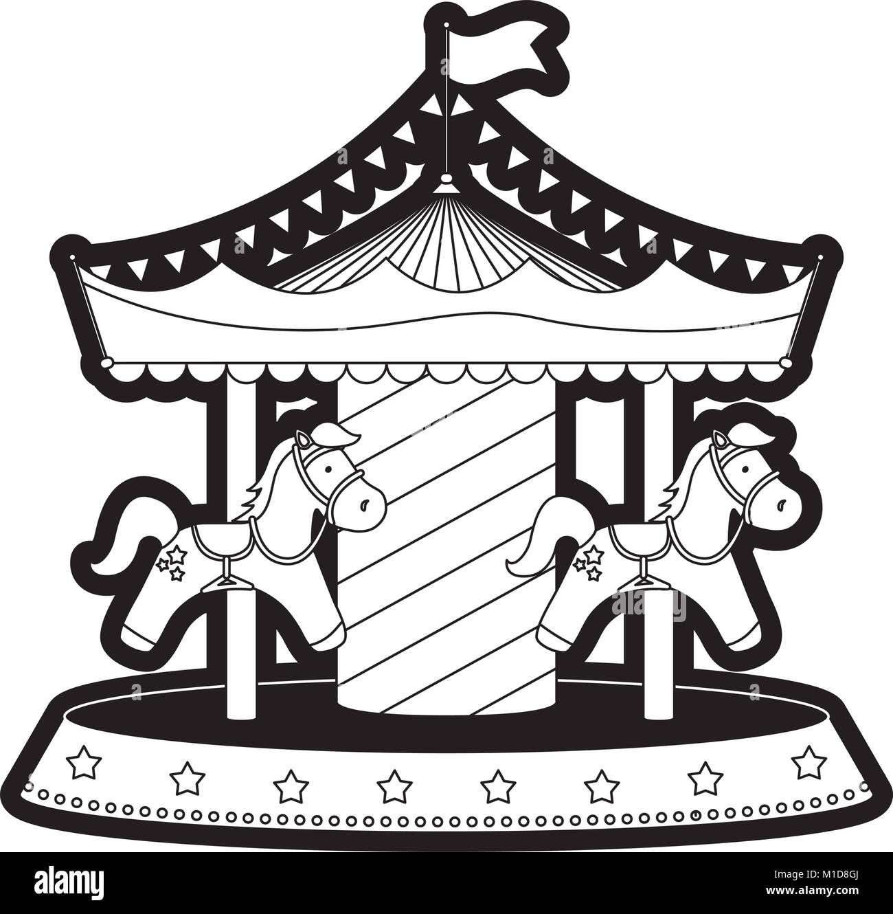 Karussell Vector Illustration Stock-Vektorgrafik - Alamy