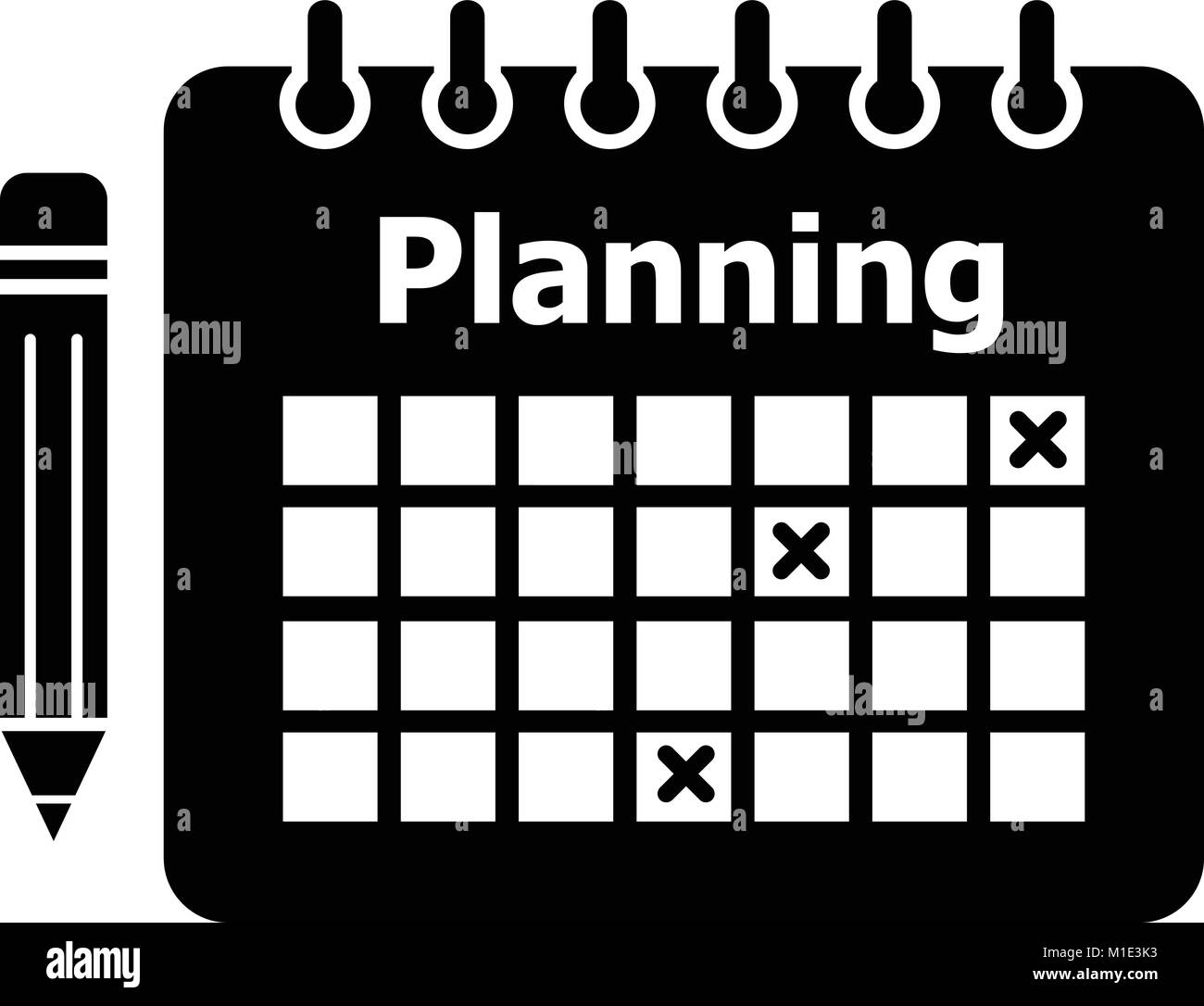 Planung Symbol, einfachen Stil Stock-Vektorgrafik - Alamy