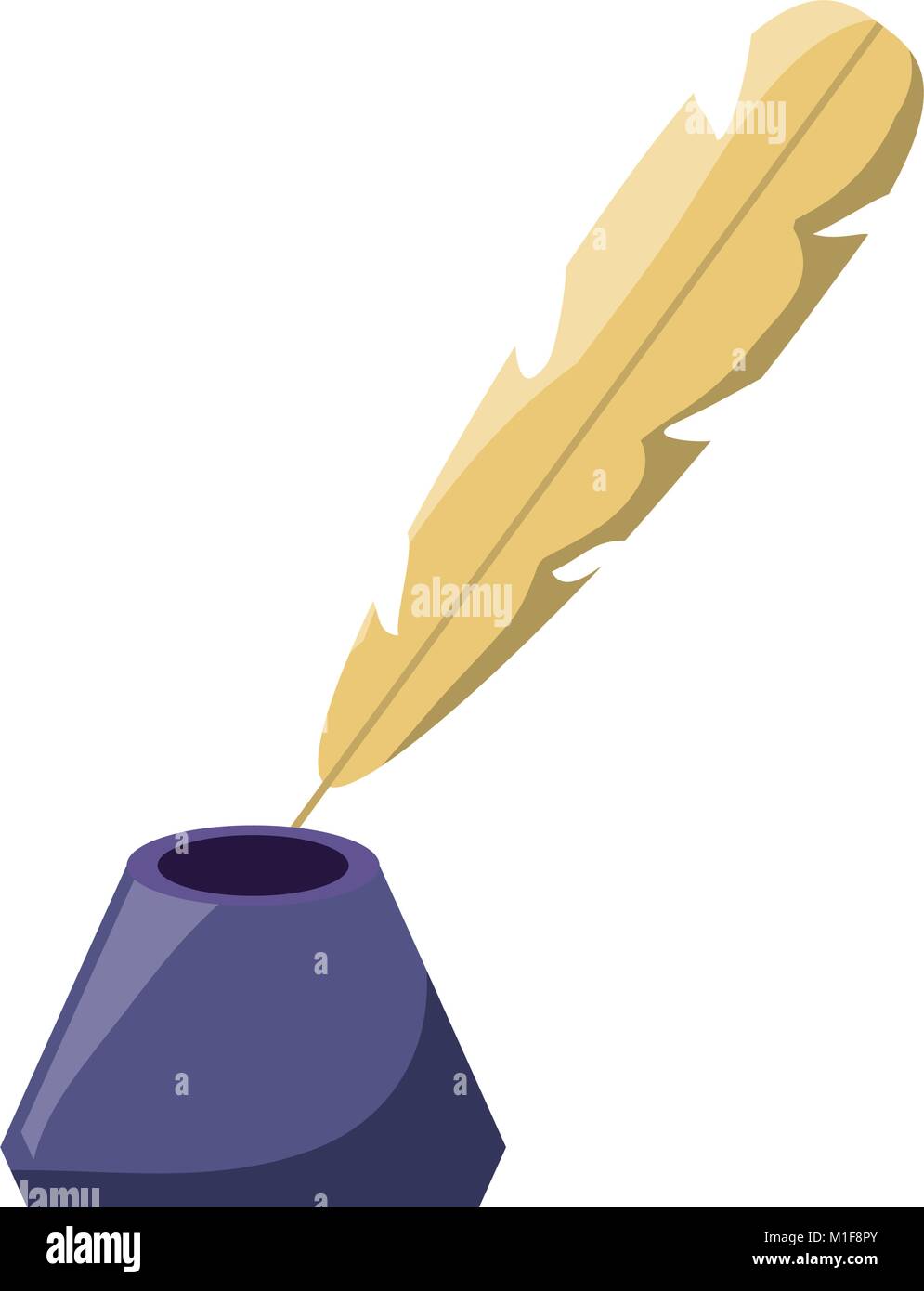 Feder und Tinte Flasche Symbol Stock-Vektorgrafik - Alamy