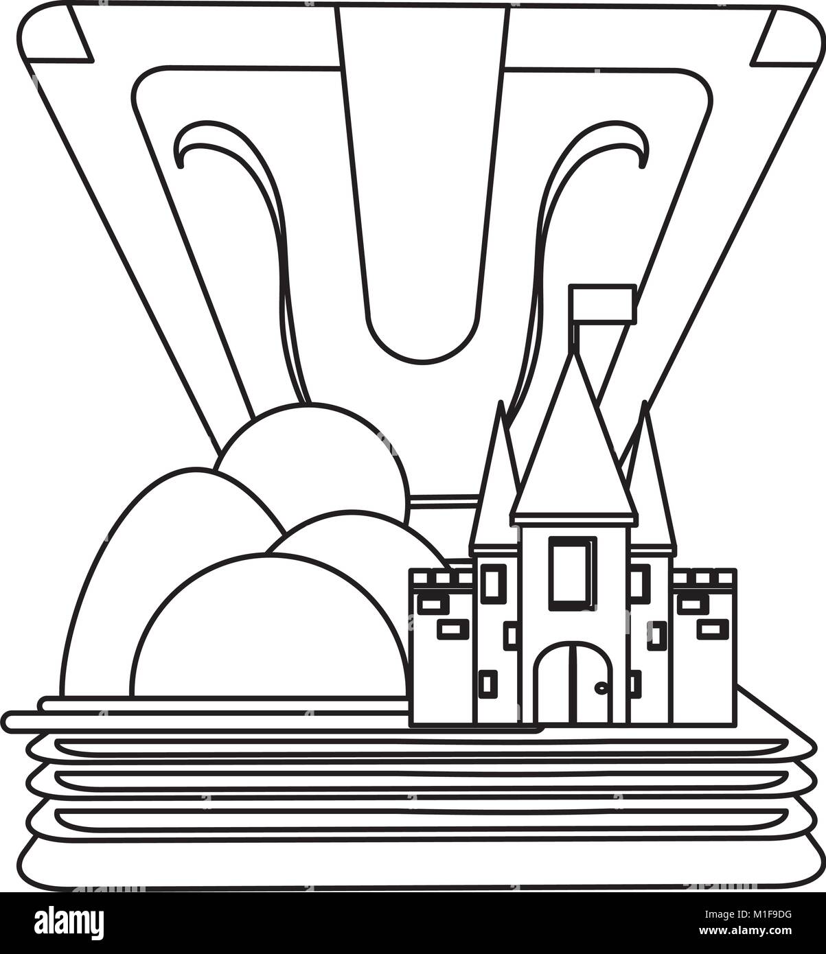 Mittelalterliche Burg Symbol Stock-Vektorgrafik - Alamy