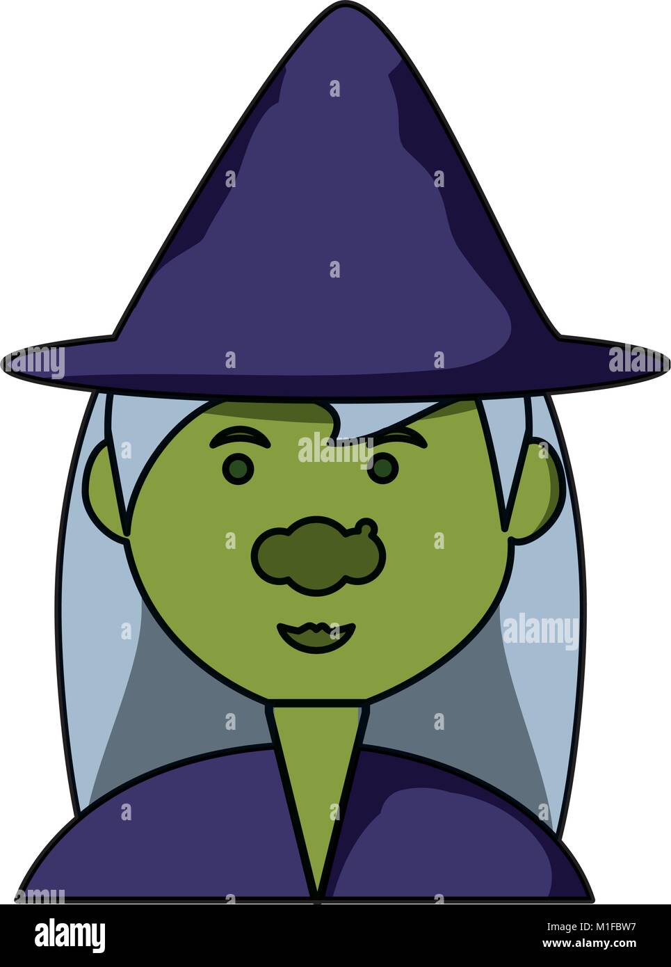 Cartoon Hexe Symbol Stock-Vektorgrafik - Alamy