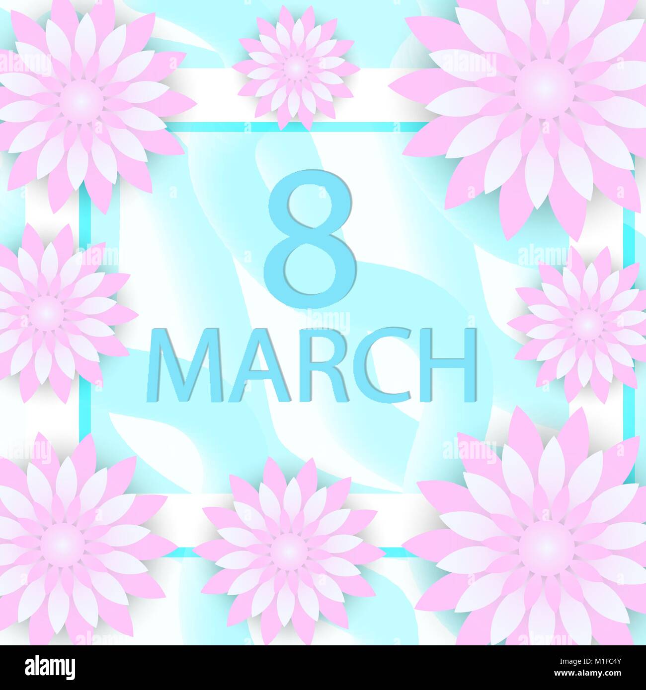 Internationalen Frauentag Grußkarte moderne Papier schneiden Stil. März ...