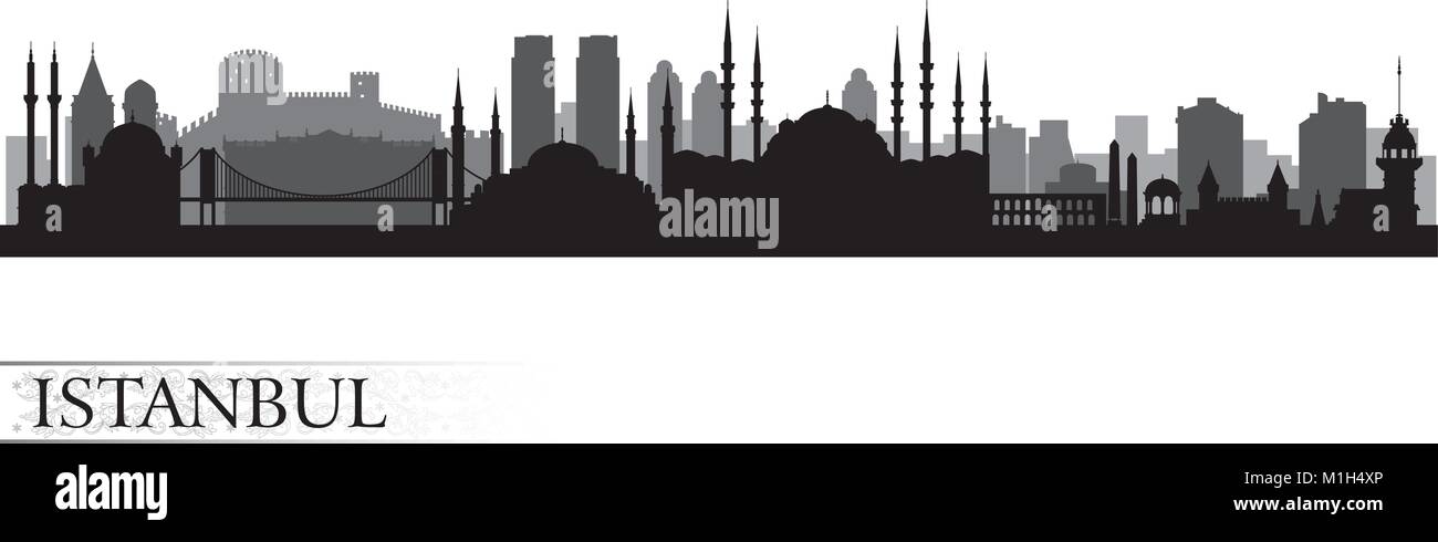 Skyline von Istanbul. Vektor-Silhouette-illustration Stock-Vektorgrafik ...