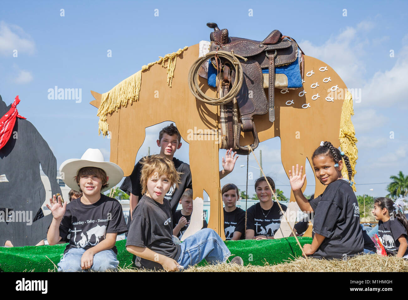 Miami Florida, Homestead, Rodeo Parade, Teilnehmer ...