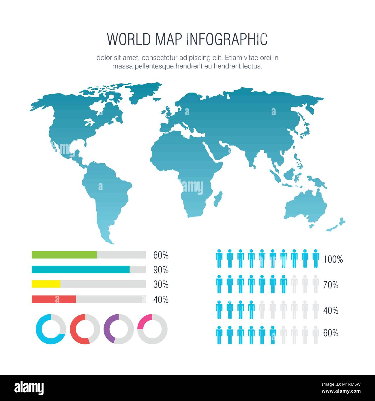 Welt planet Infografik Symbole Stock-Vektorgrafik - Alamy