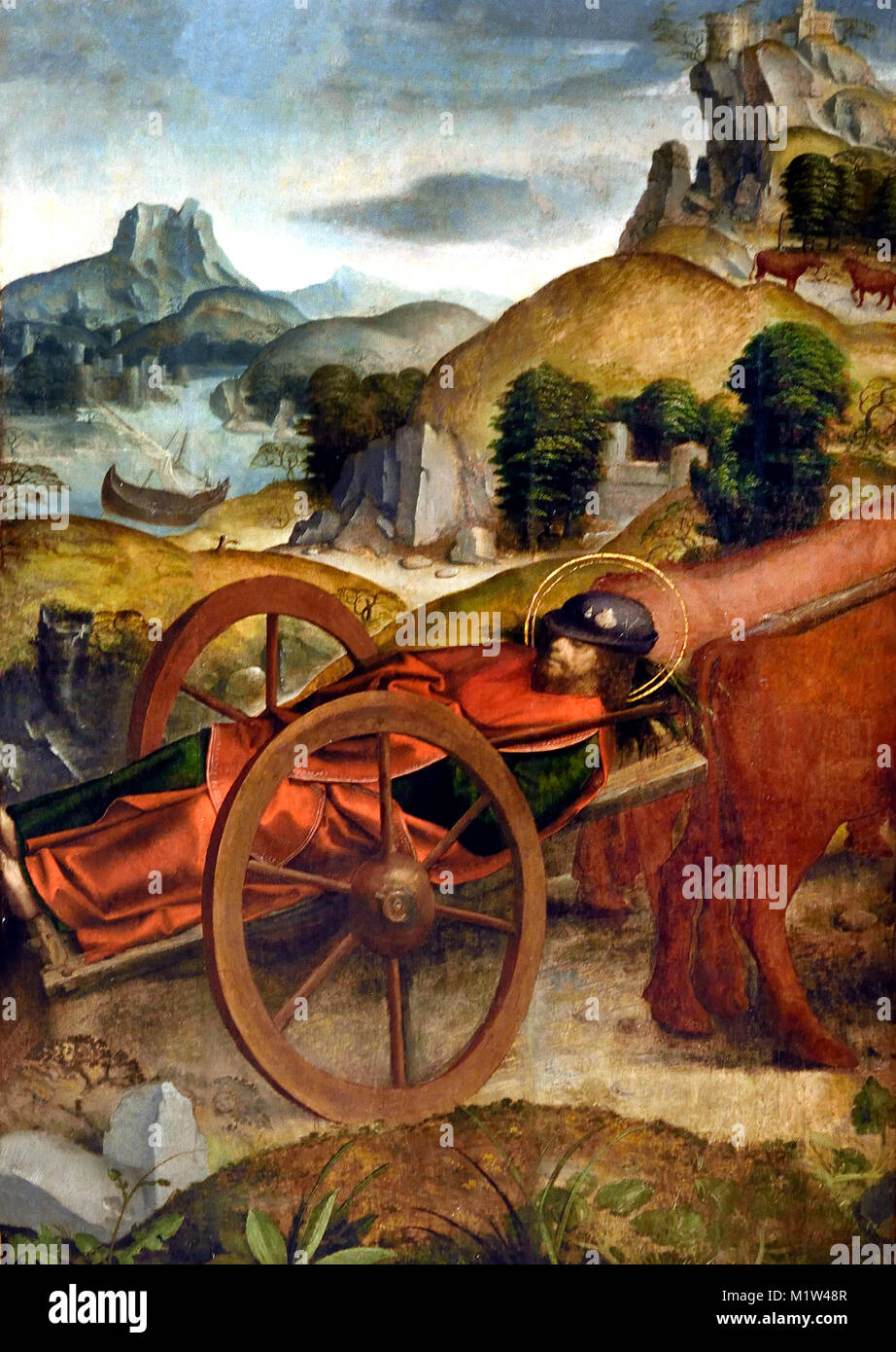 Der Körper von St. James führte die Königin Loba Palace (Altarbild von ...