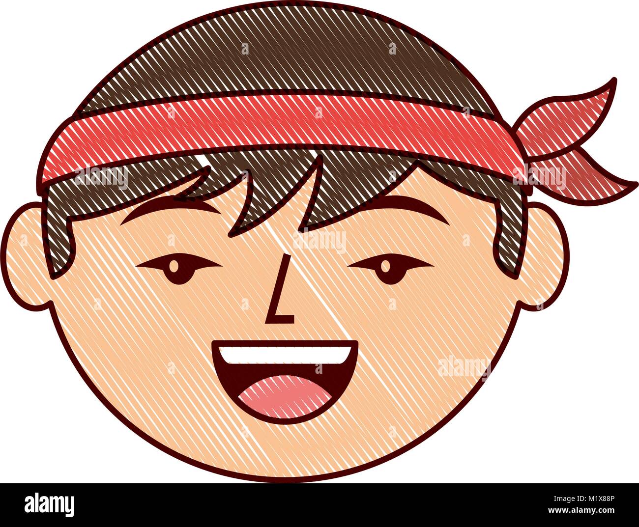 Cartoon Gesicht cartoon happy Chinese Stock-Vektorgrafik - Alamy
