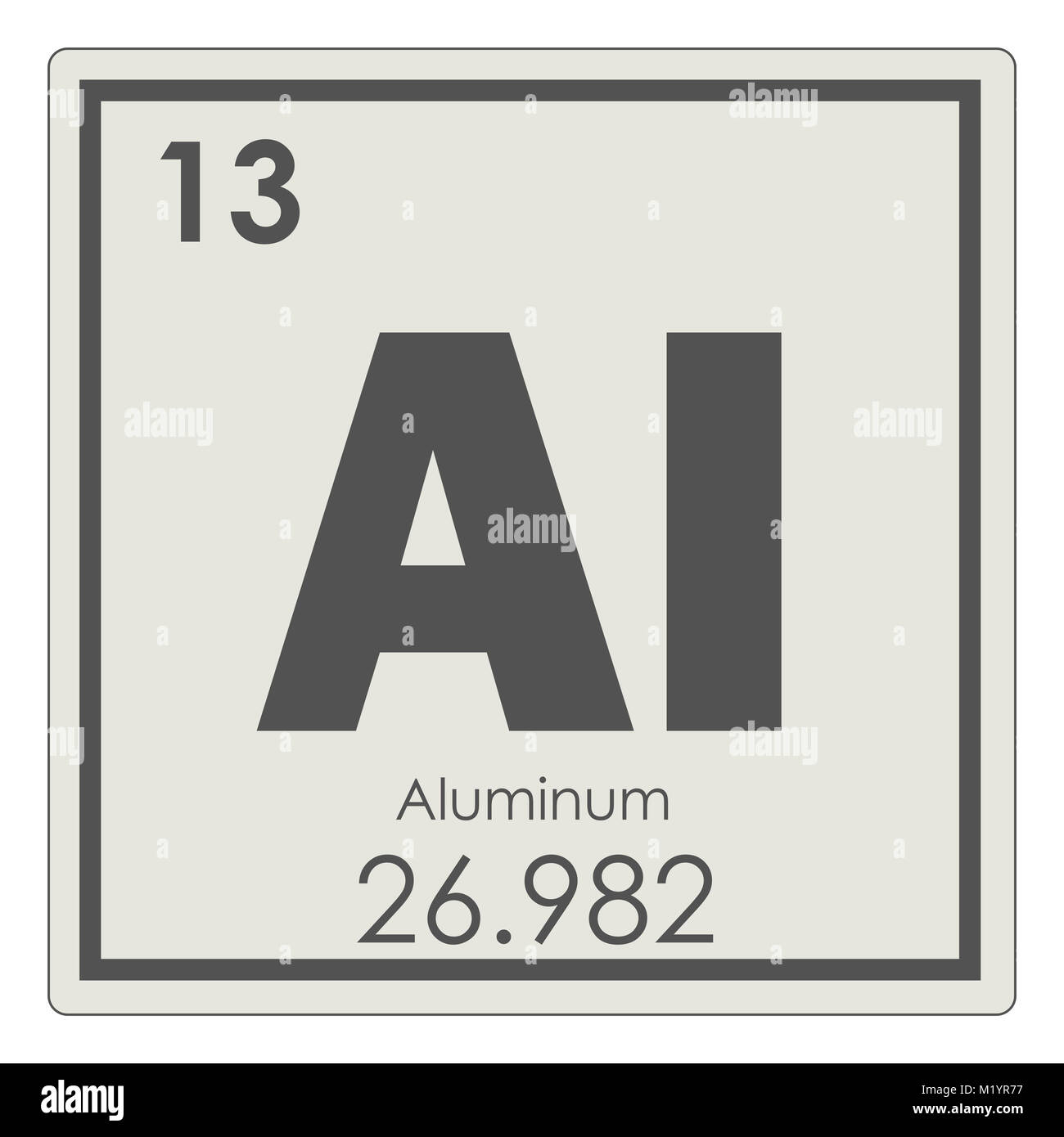 Aluminium chemische Element Periodensystem Wissenschaft Symbol ...