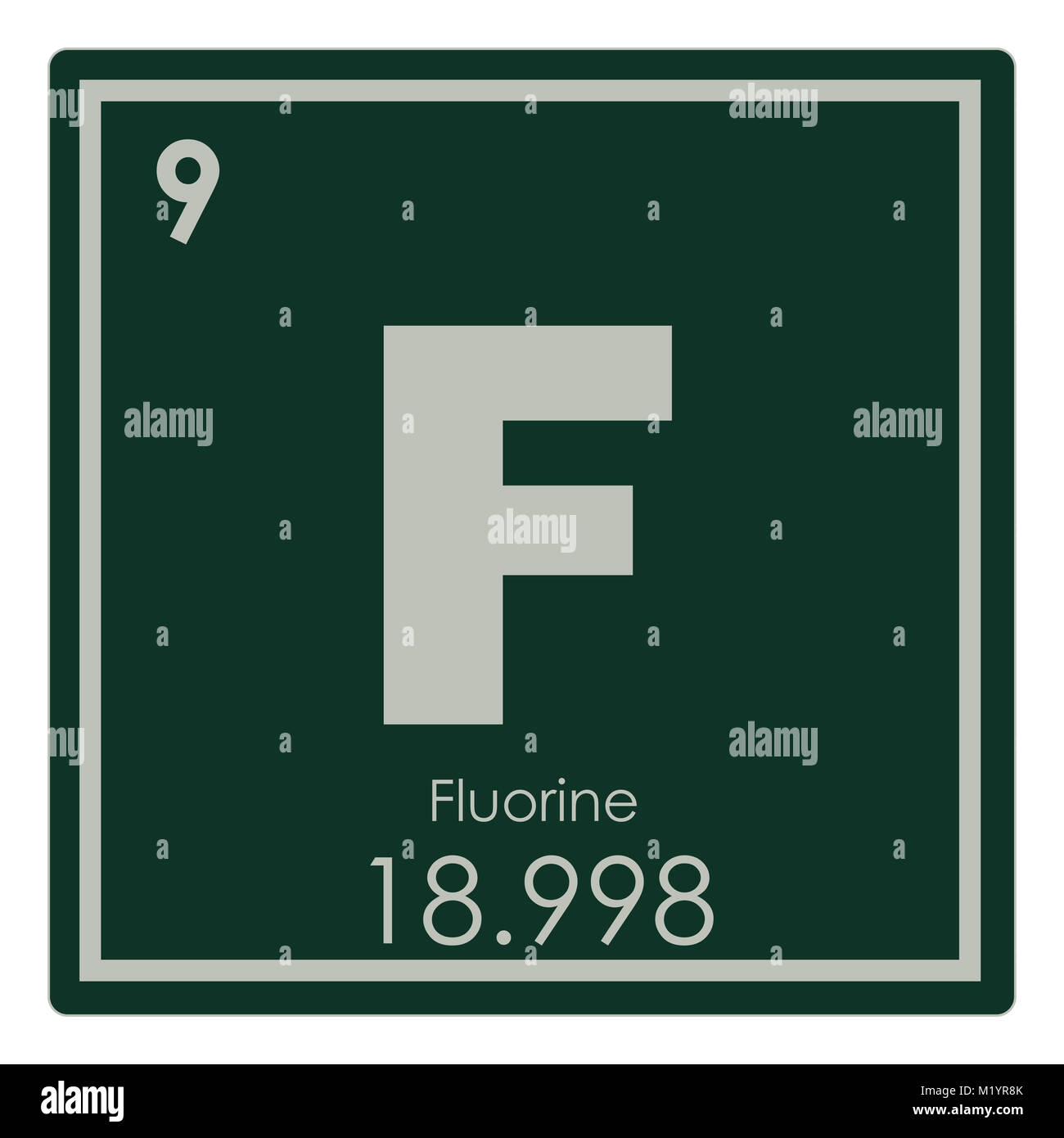 Fluor chemisches Element Periodensystem Wissenschaft Symbol ...
